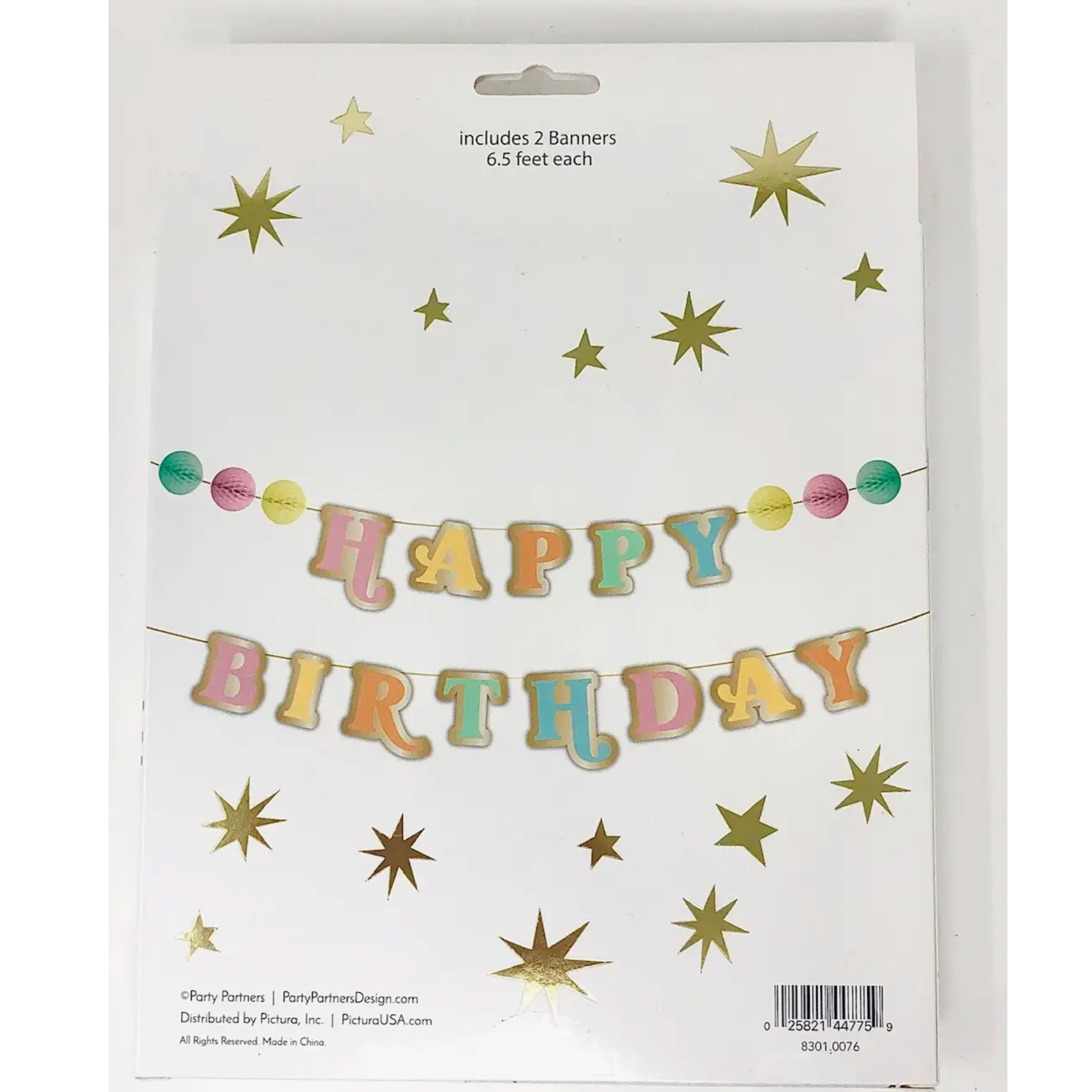 Pastel with Pom Pom Happy Birthday Banner | Oh Shiny! Balloons & Party ...
