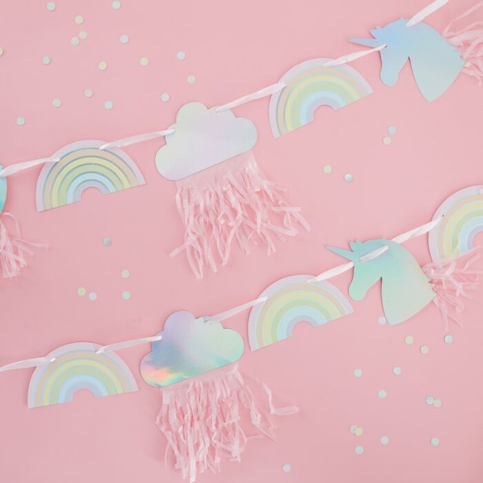 Unicorn and Rainbow Banner – Oh Shiny!