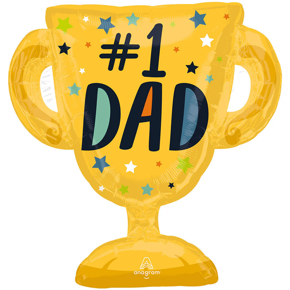 #1 Dad Trophy Balloon – Oh Shiny!