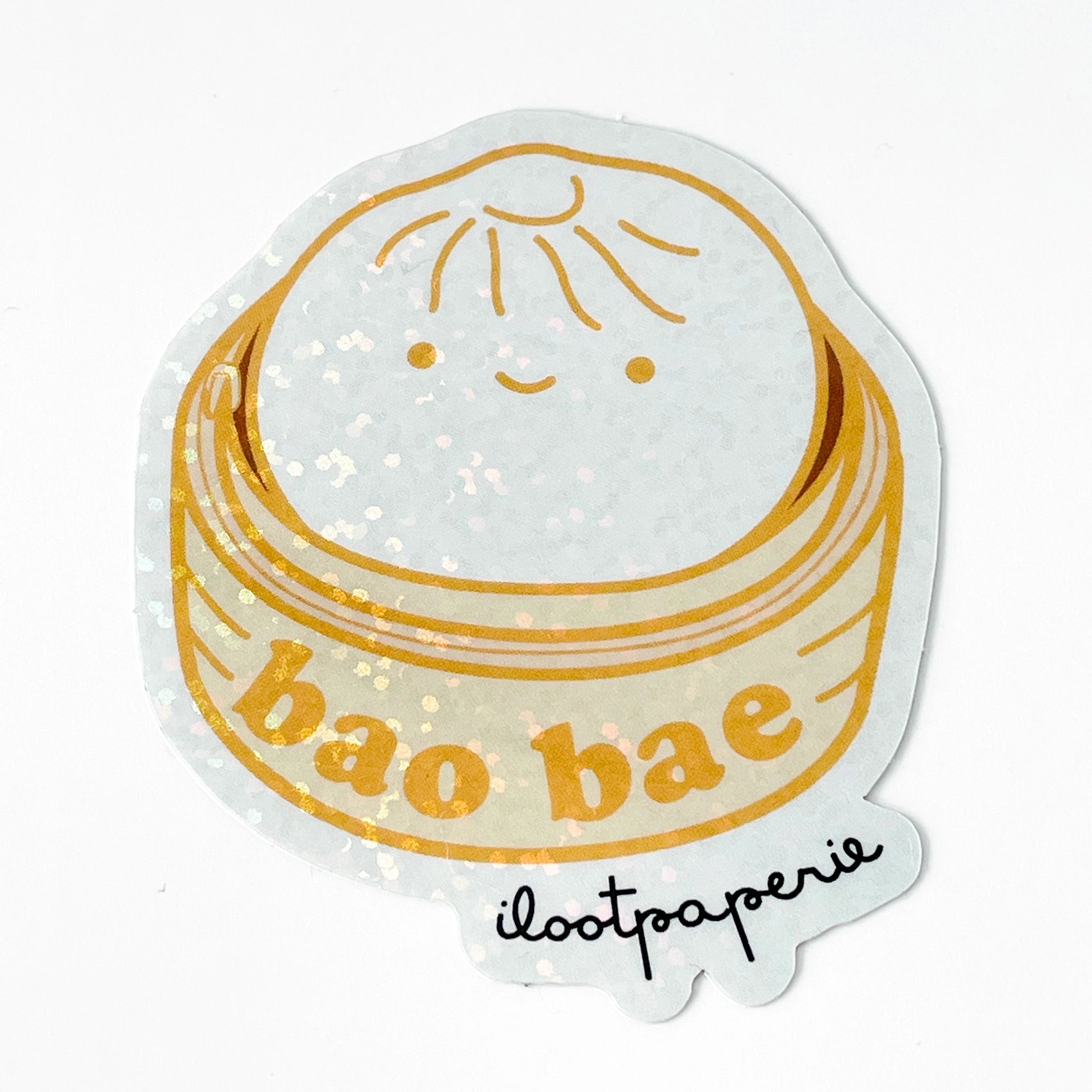 Bao Bae Glitter Single Sticker | Oh Shiny! Balloons & Party, Pasadena