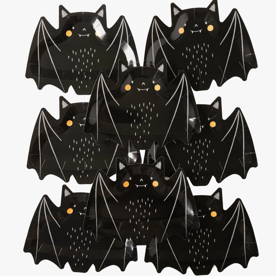 Black Bat Shaped Plates | Oh Shiny! Balloons & Party, Pasadena