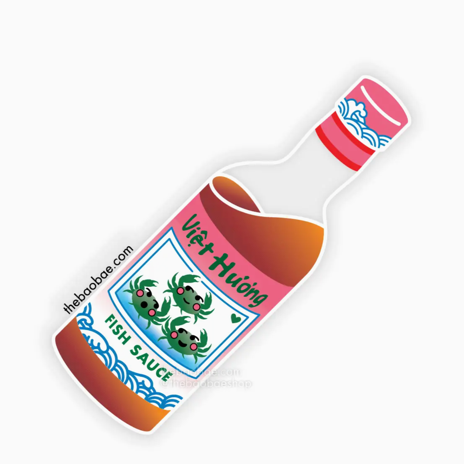 Fish Sauce Clear Sticker | Oh Shiny! Balloons & Party, Pasadena