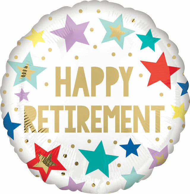 Happy Retirement Stars Small Balloon | Oh Shiny! Balloons & Party ...