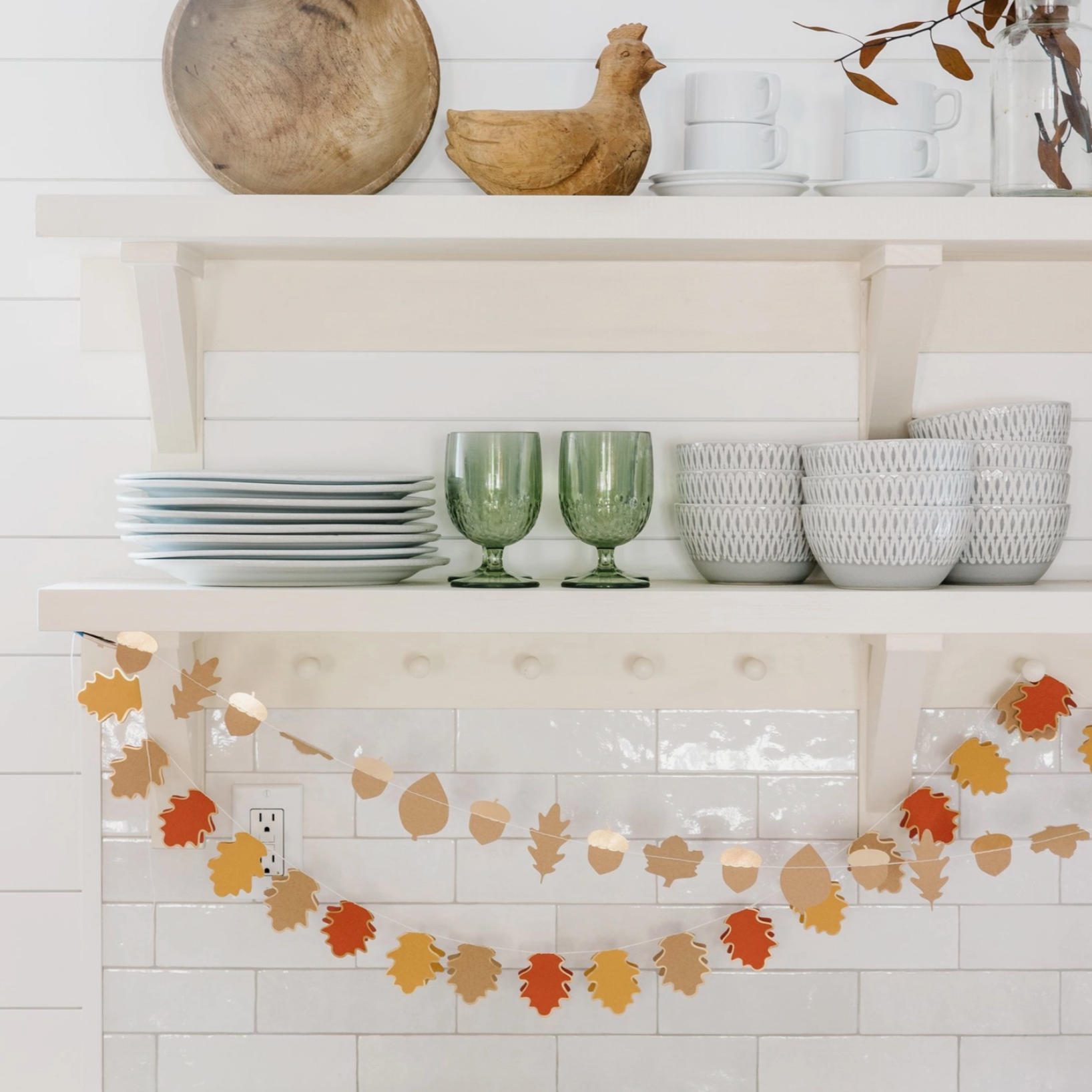 Leaves and Acorn Paper Banner Set | Oh Shiny! Balloons & Party, Pasadena