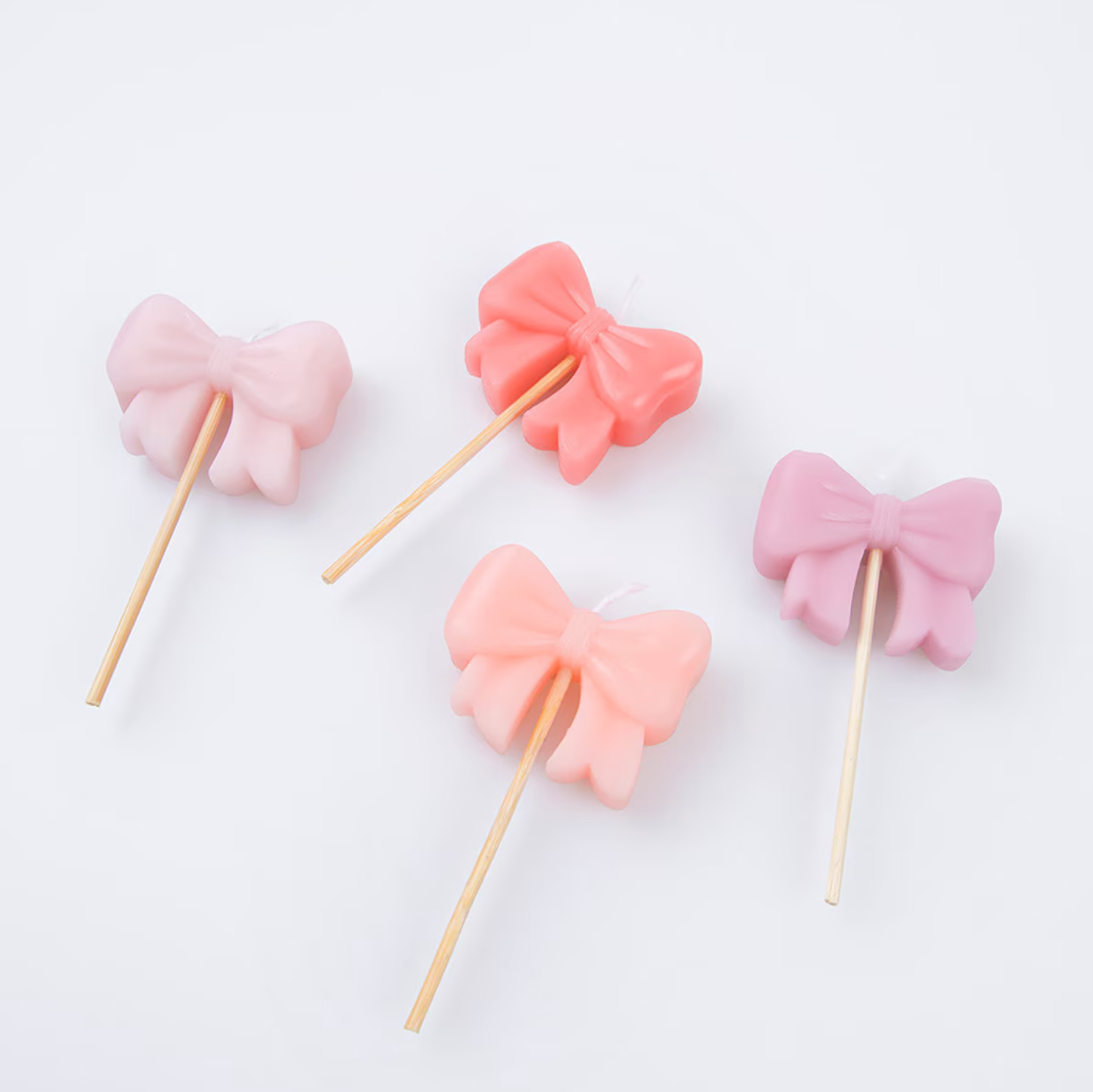Pink Bow Candles | Oh Shiny! Balloons & Party, Pasadena