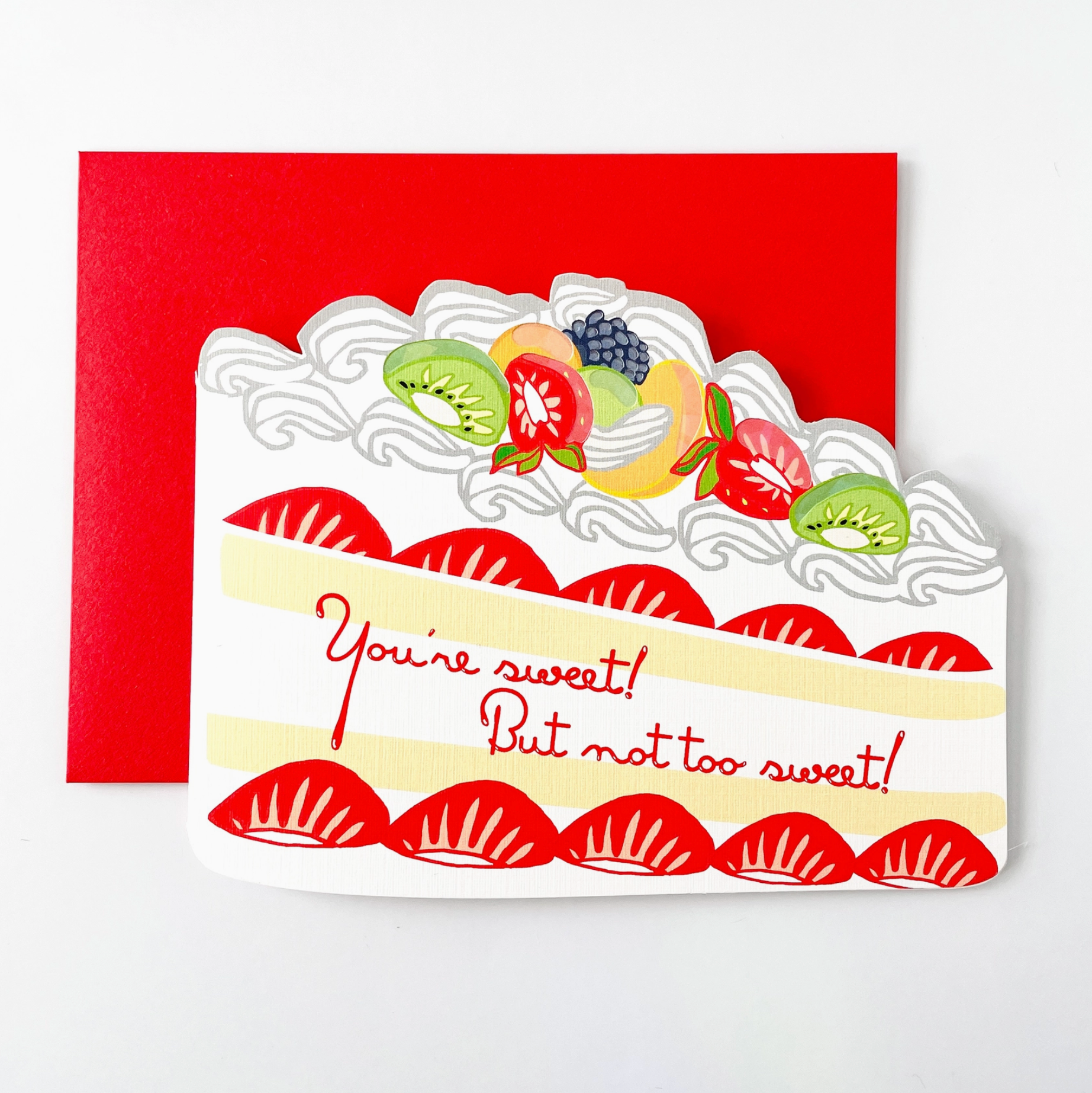 Sweet But Not Too Sweet Cake Card | Oh Shiny! Balloons & Party, Pasadena