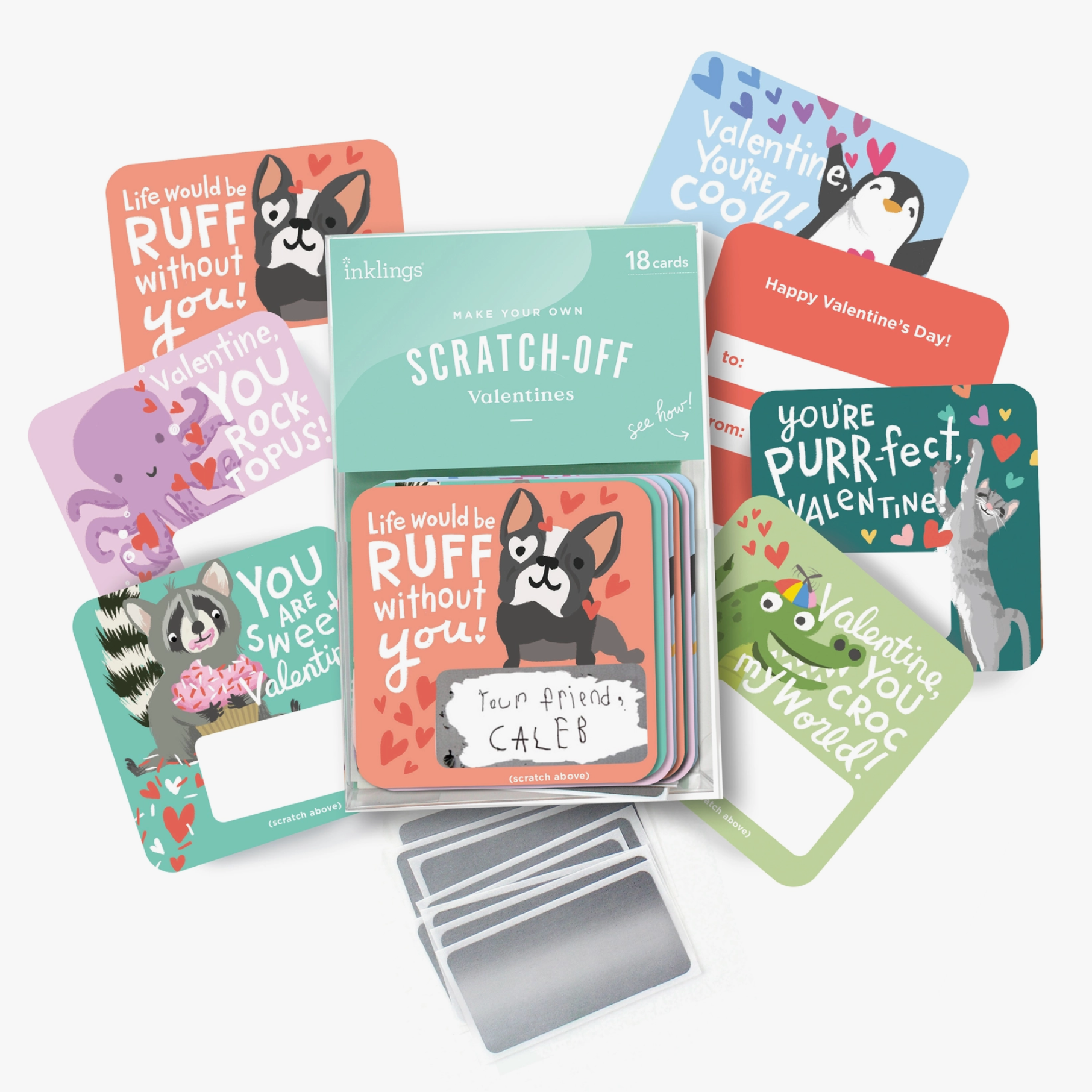 Scratch-off Valentines Day Cards - Animal Puns | Oh Shiny! Balloons ...