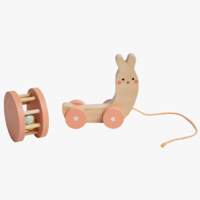 Wooden Snail Pull Toy | Oh Shiny! Balloons & Party, Pasadena