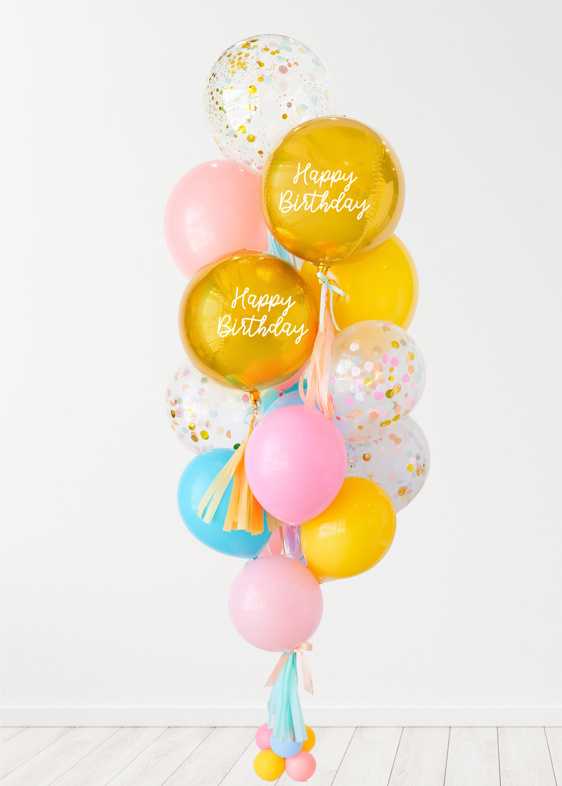 Rainbow Funfetti Sparkle Balloongram – Oh Shiny!