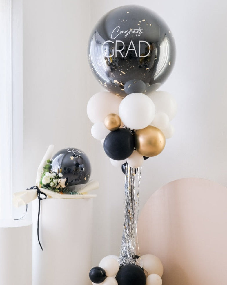 Graduation Balloon Tower – Oh Shiny!