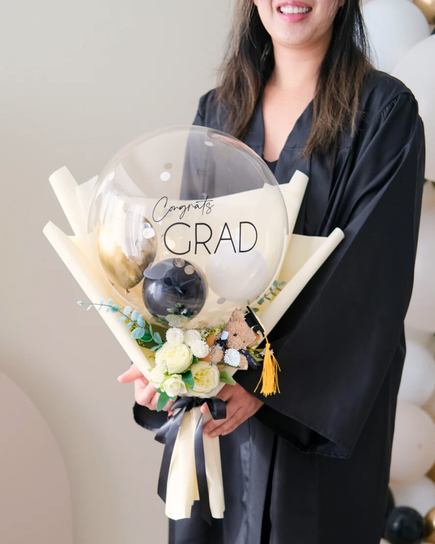 Mini Grad Bouquet: Bubble Balloon – Oh Shiny!