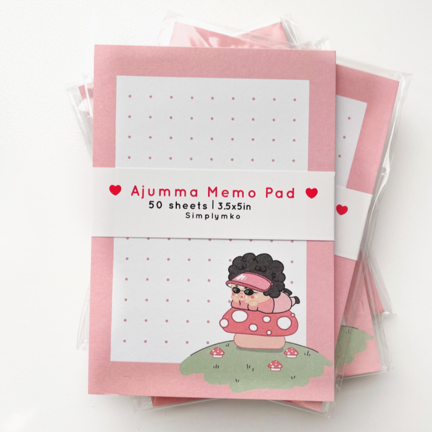 Ajumma Mushroom Memo Pad | Oh Shiny! Balloons & Party, Pasadena