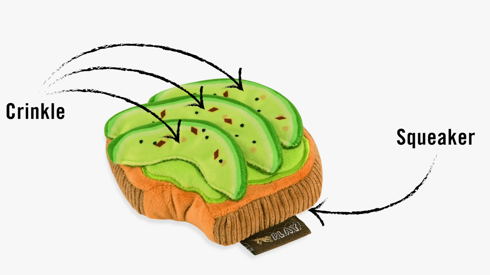 Avocado Toast Dog Toy | Oh Shiny! Balloons & Party, Pasadena