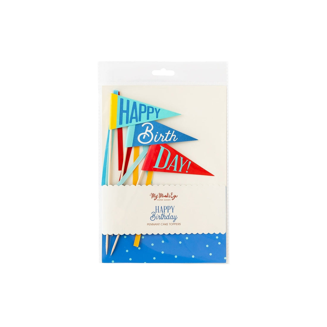Blue and Red Happy Birthday Cake Topper – Oh Shiny!