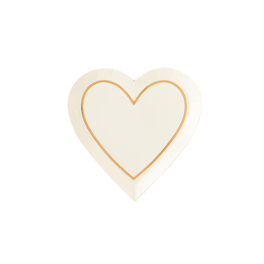 Gold & Cream Heart Plates – Oh Shiny!