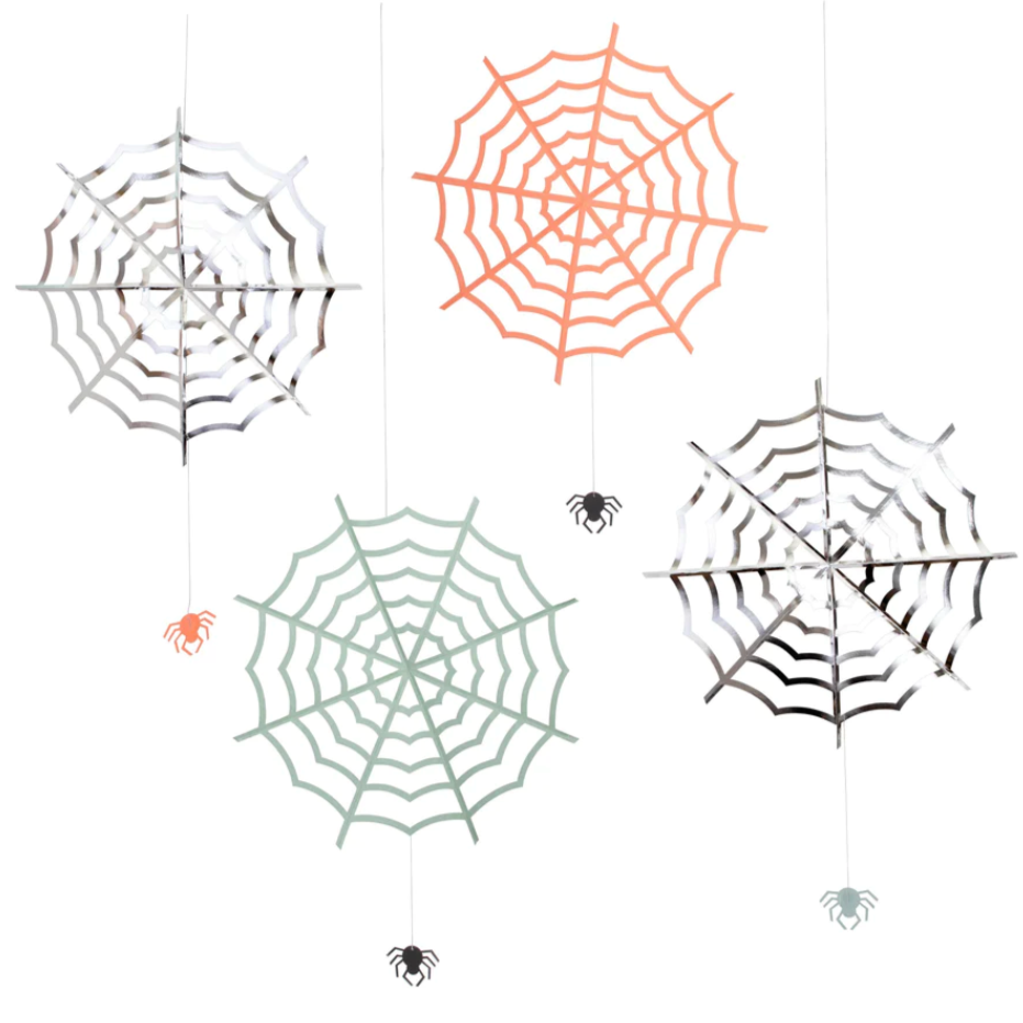 Halloween Hanging Paper Cobwebs – Oh Shiny!
