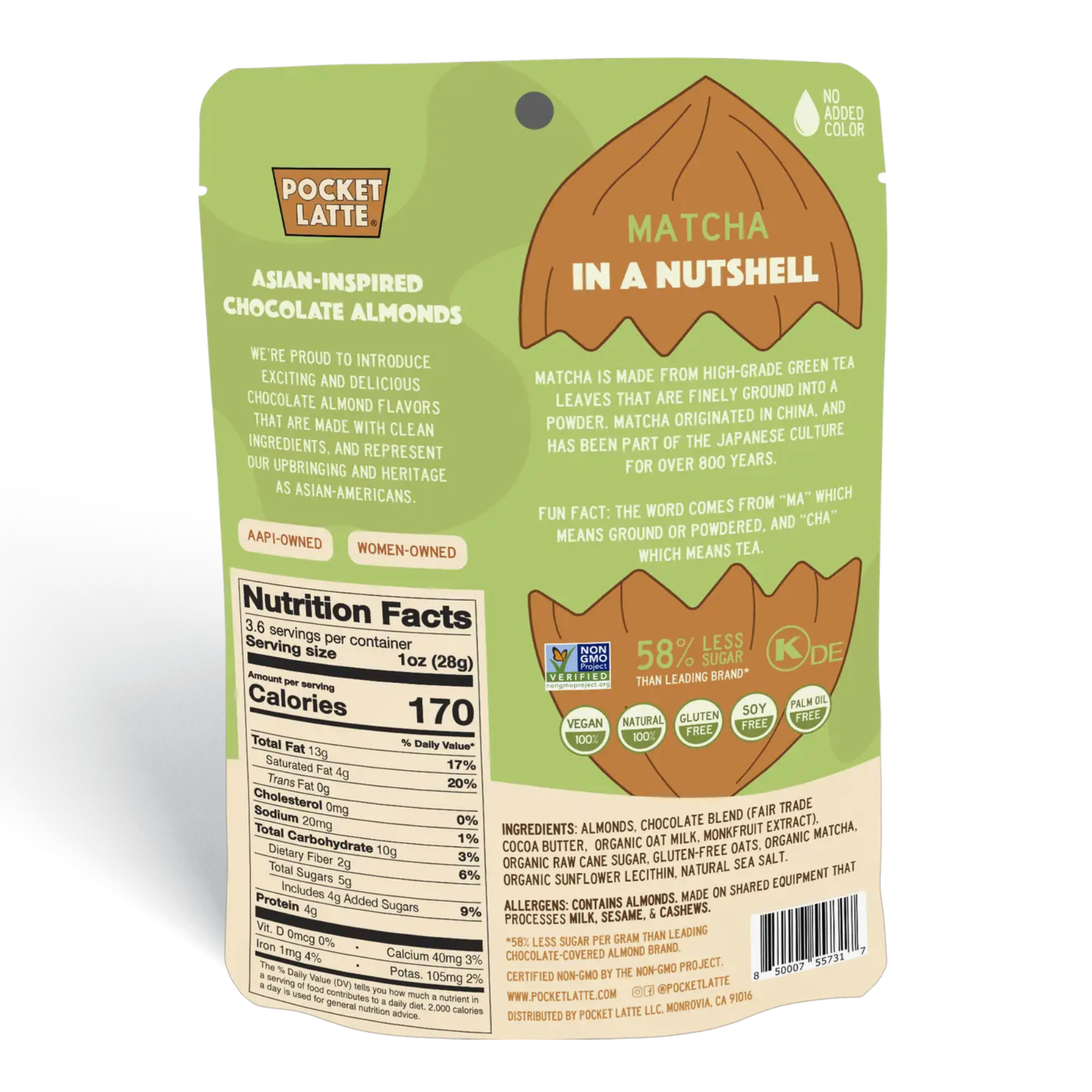 Pocket Latte Matcha Choco Nuts | Oh Shiny! Balloons & Party, Pasadena