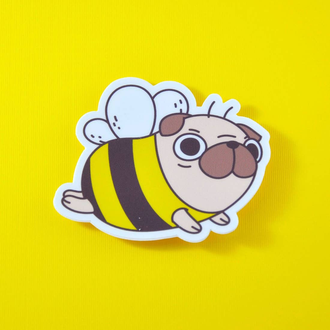 Pug Bee Vinyl Sticker | Oh Shiny! Balloons & Party, Pasadena