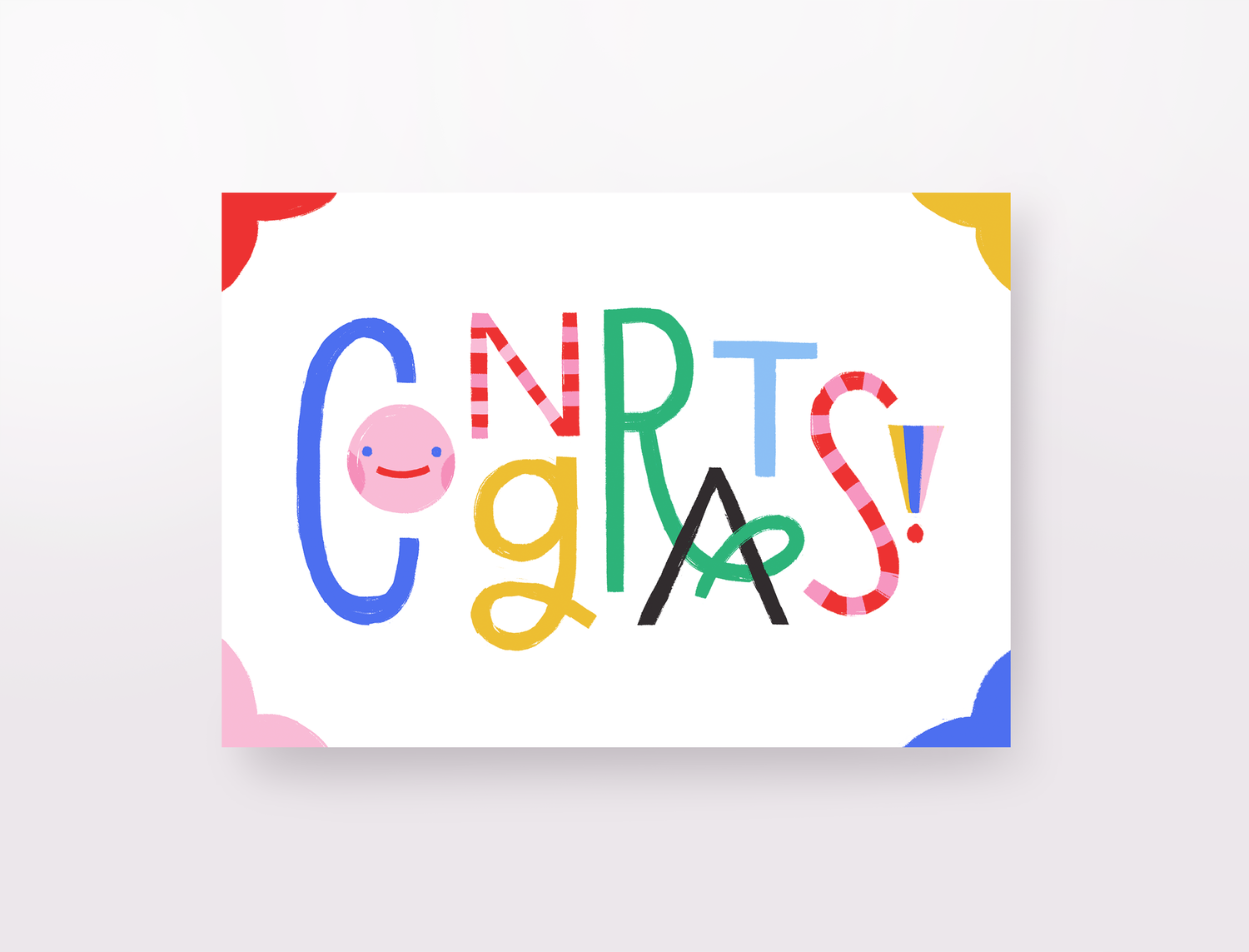Rainbow Congrats Greeting Card | Oh Shiny! Balloons & Party, Pasadena