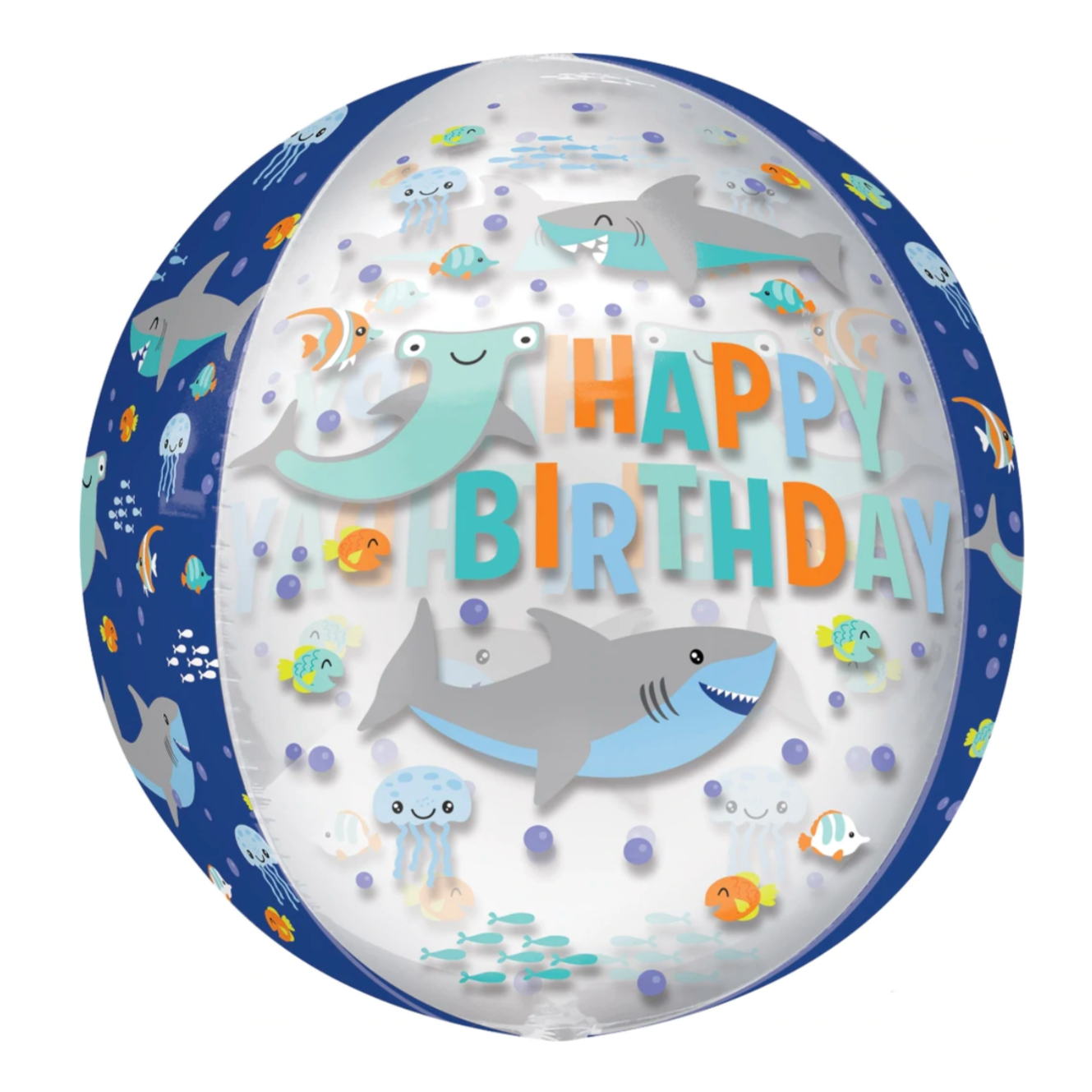 Shark Happy Birthday Orb | Oh Shiny! Balloons & Party, Pasadena