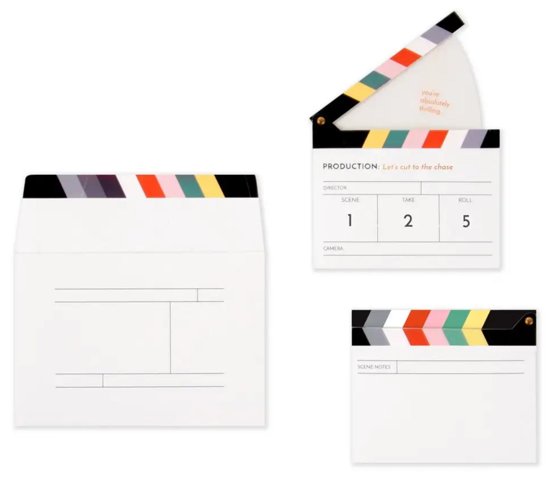 You're Absolutely Thrilling Clapperboard Card | Oh Shiny! Balloons ...