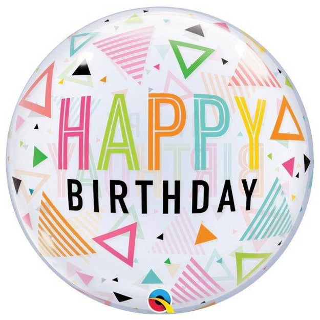 Happy Birthday Triangle Balloon Bubble | Oh Shiny! Balloons & Party