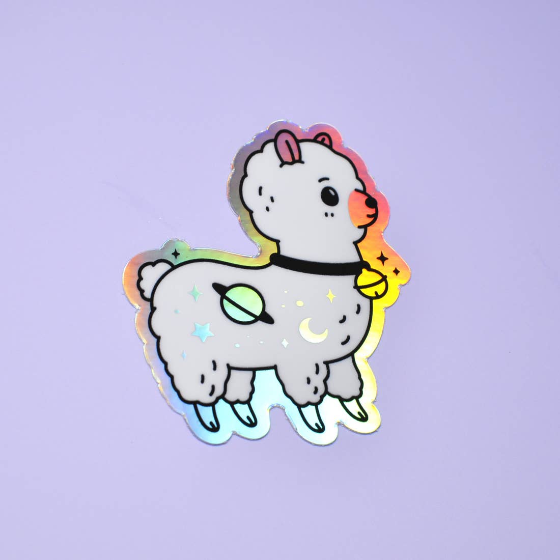 Galaxy Alpaca Holographic Vinyl Sticker | Oh Shiny! Balloons & Party ...