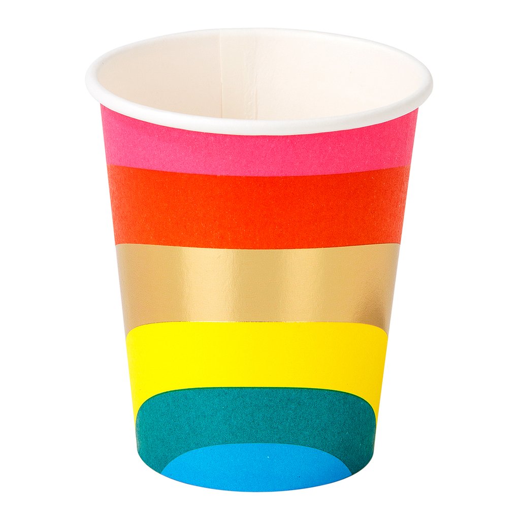 Bright Rainbow Paper Cups | Oh Shiny! Balloons & Party, Pasadena
