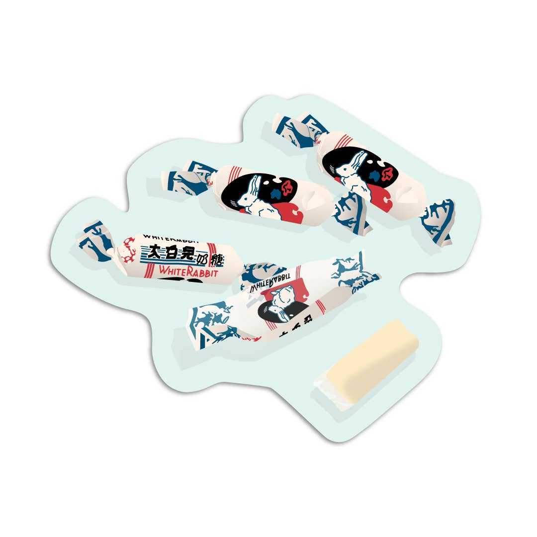 White Rabbit Vinyl Sticker – Oh Shiny!